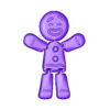 Download STL file Flexi Print-in-Place Gingerbread Man Ornament • 3D ...